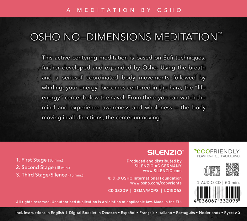 Osho No-Dimensions Meditation CD Music by Shastro & Sirus